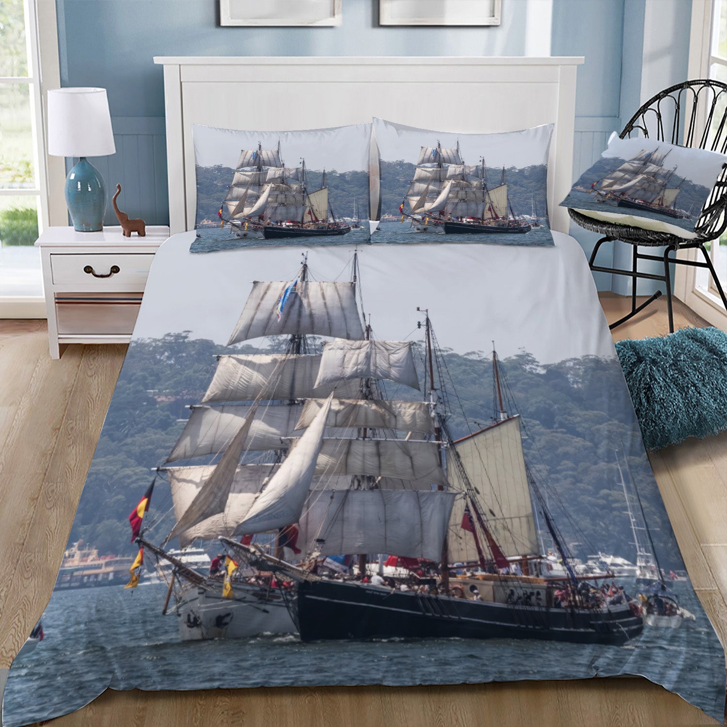 Sail Ship Sydney Harbour Doona / Duvet Cover and 2 Pillow Slips