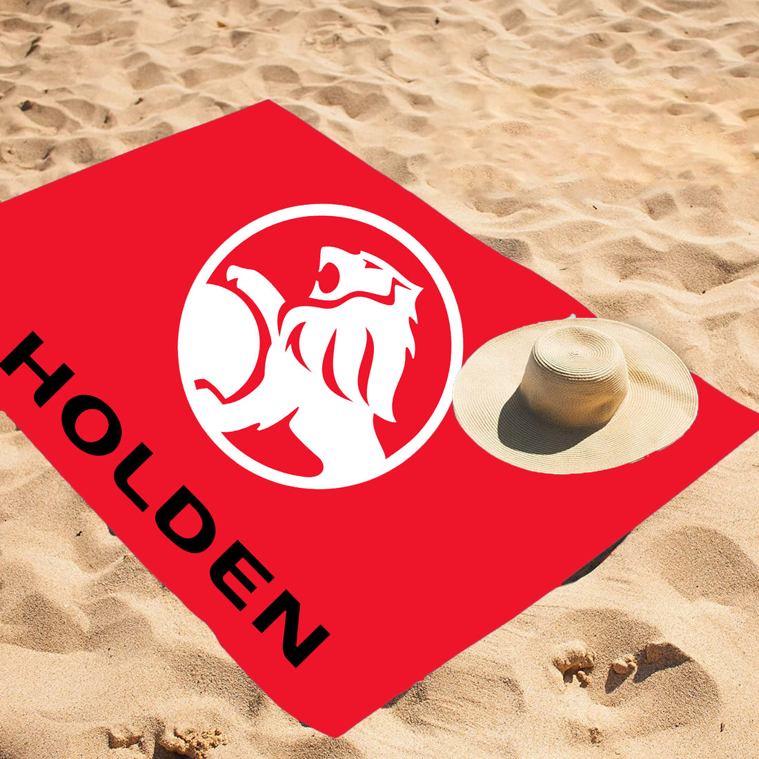 Holden Black & Silver Logo Beach / Bath Towel