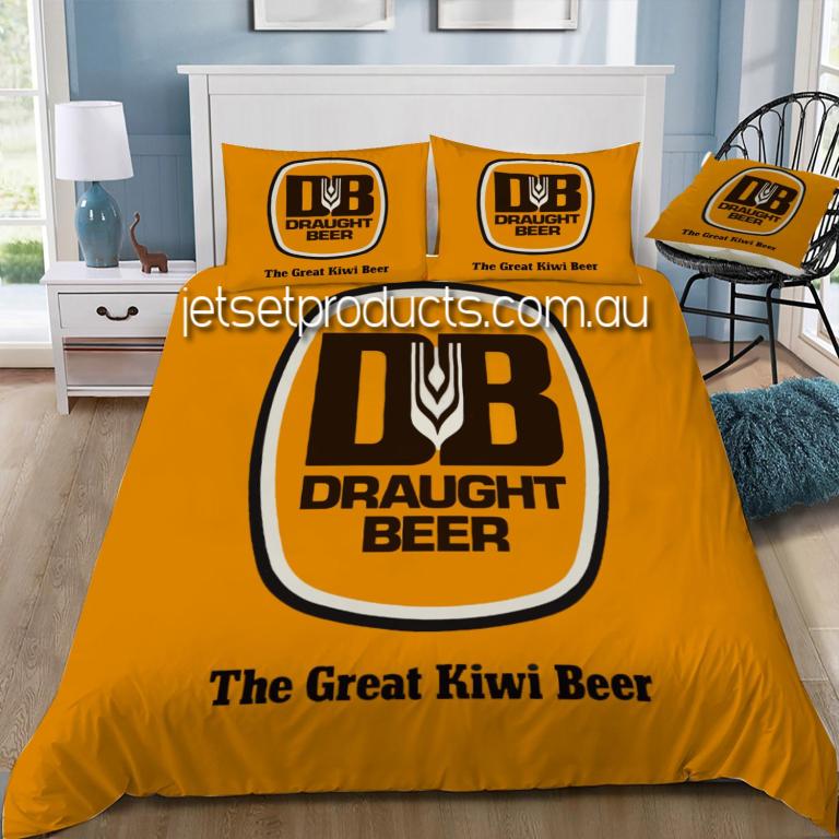 DB Draught Beer Doona / Duvet Cover and 2 Pillow Slips